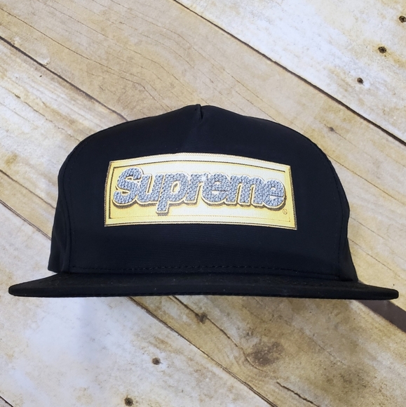 Supreme | Accessories | New Supreme X Starter Bling Box Logo 5panel Cap Rare Blk Ss3 Release ...